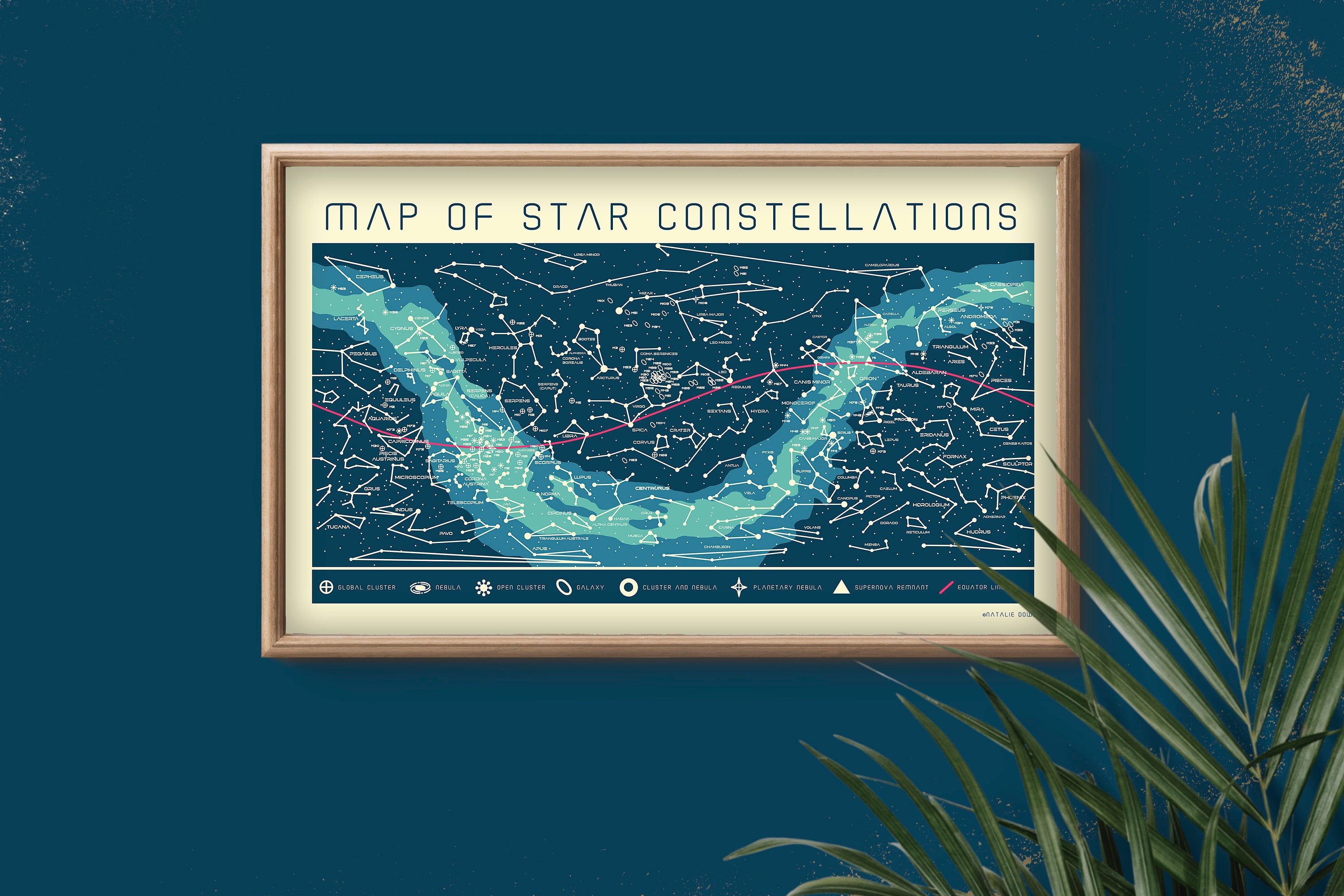 Map of Star Constellations - Limited Edition Giclée Print in Various ...