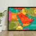Middle Eastern/near Eastern Countries and Major Cities Map- Giclée ...