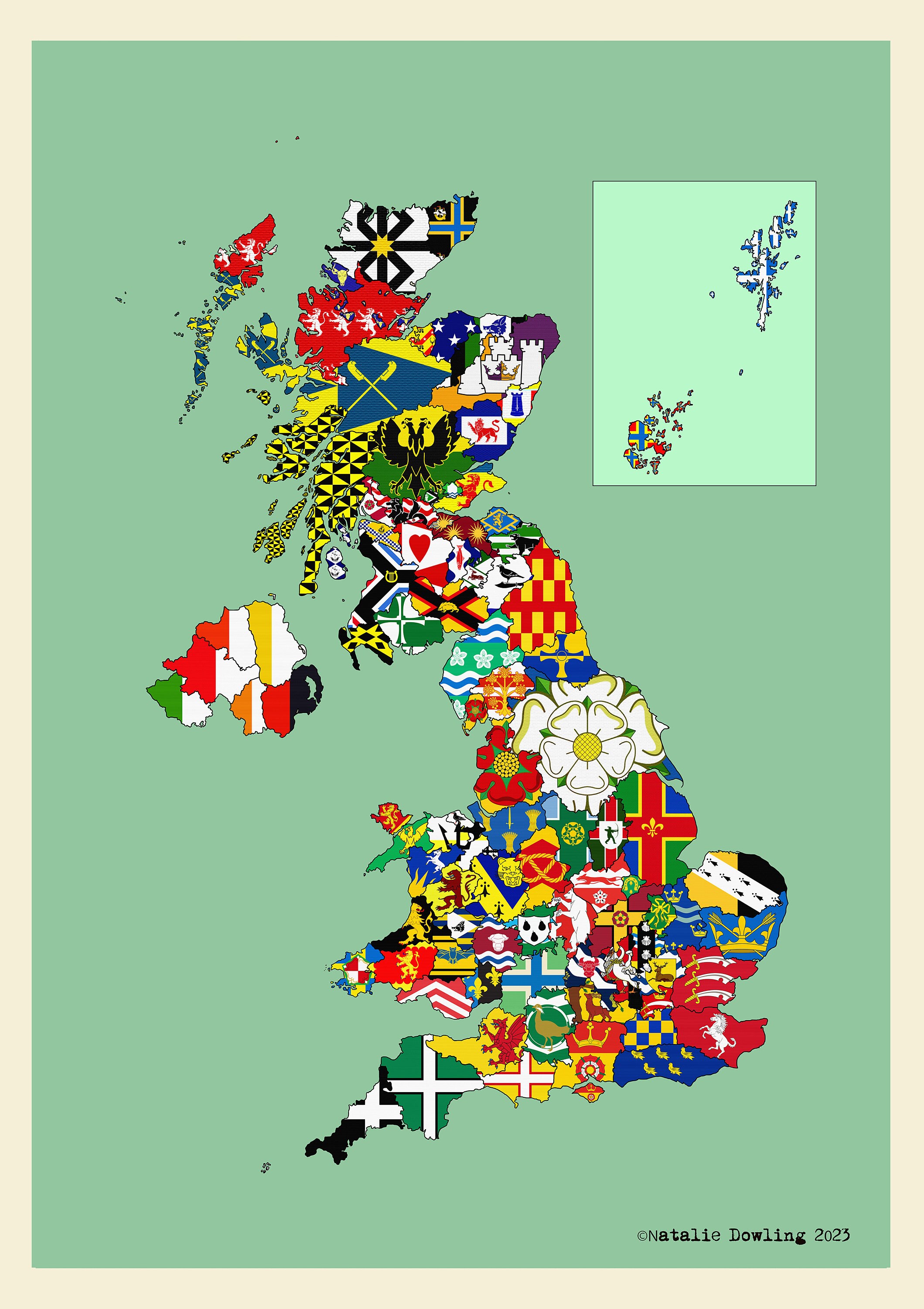 NEW EDITION UK County Flags Limited Edition Giclée Print in Standard ...