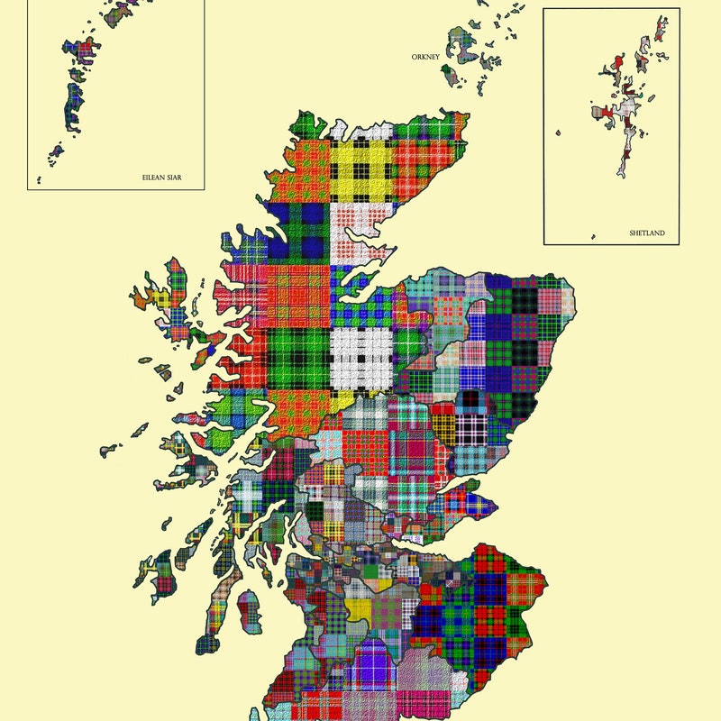 Scotland Clan Map - Etsy