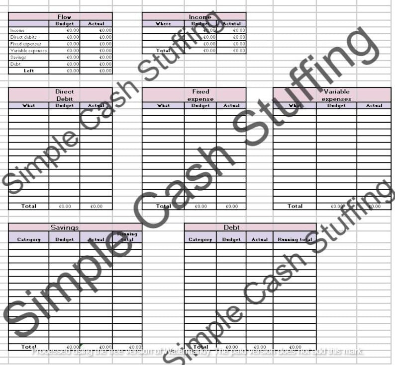 Simple Budget Spreadsheet - Etsy