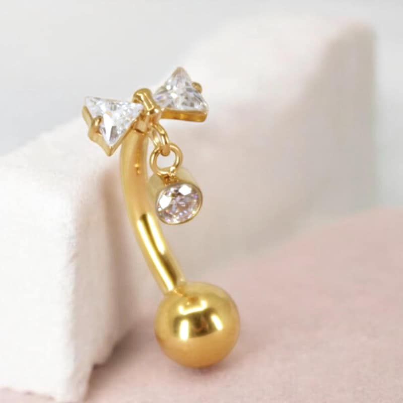 Bow Belly Ring - Etsy