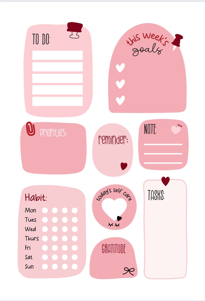 DIGITAL Stickers-valentine’s Day - Etsy