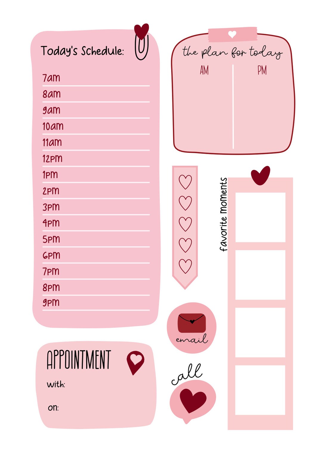 DIGITAL Stickers-valentine’s Day - Etsy