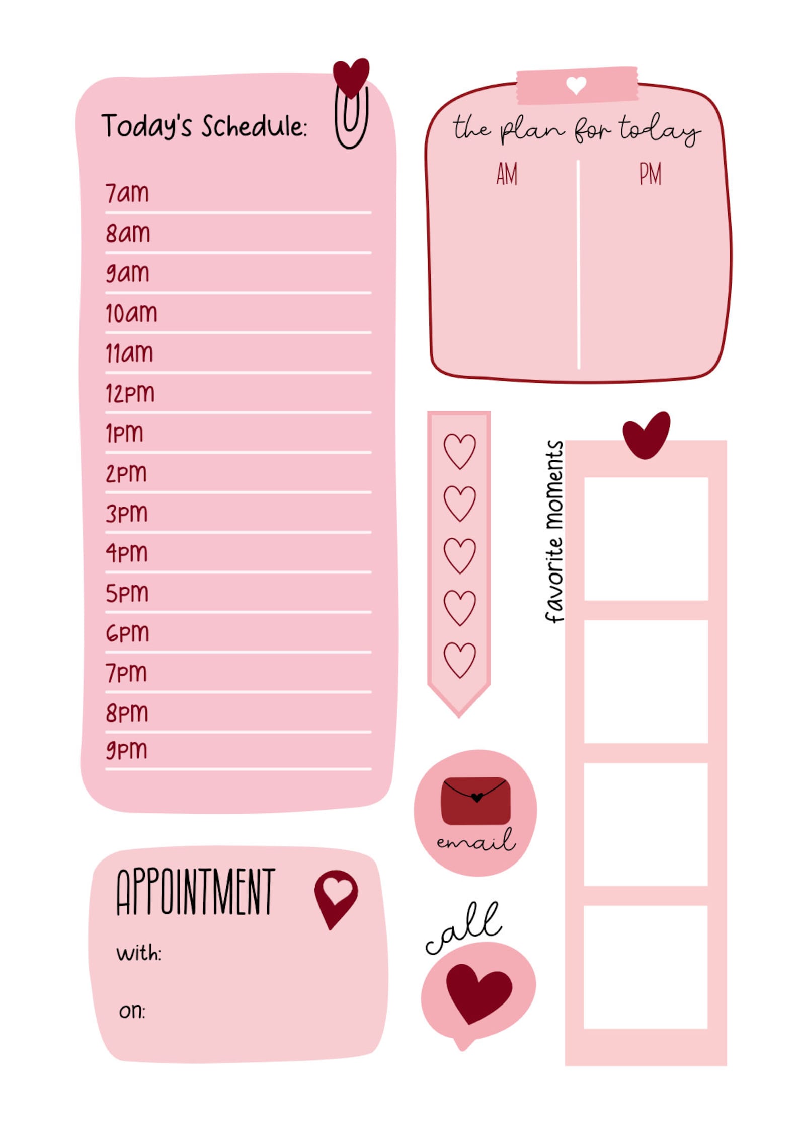 DIGITAL Stickers-valentine’s Day - Etsy