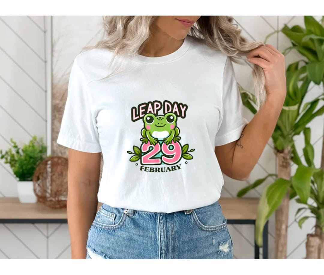 Leap Year 2024 Cute Frog Leap Day Birthday Design for Shirt Png File - Etsy