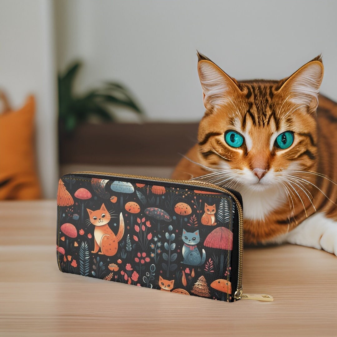Cute Cat Wallet Cottage Core Wallet, Witchy Wallet, Women's Wallet ...
