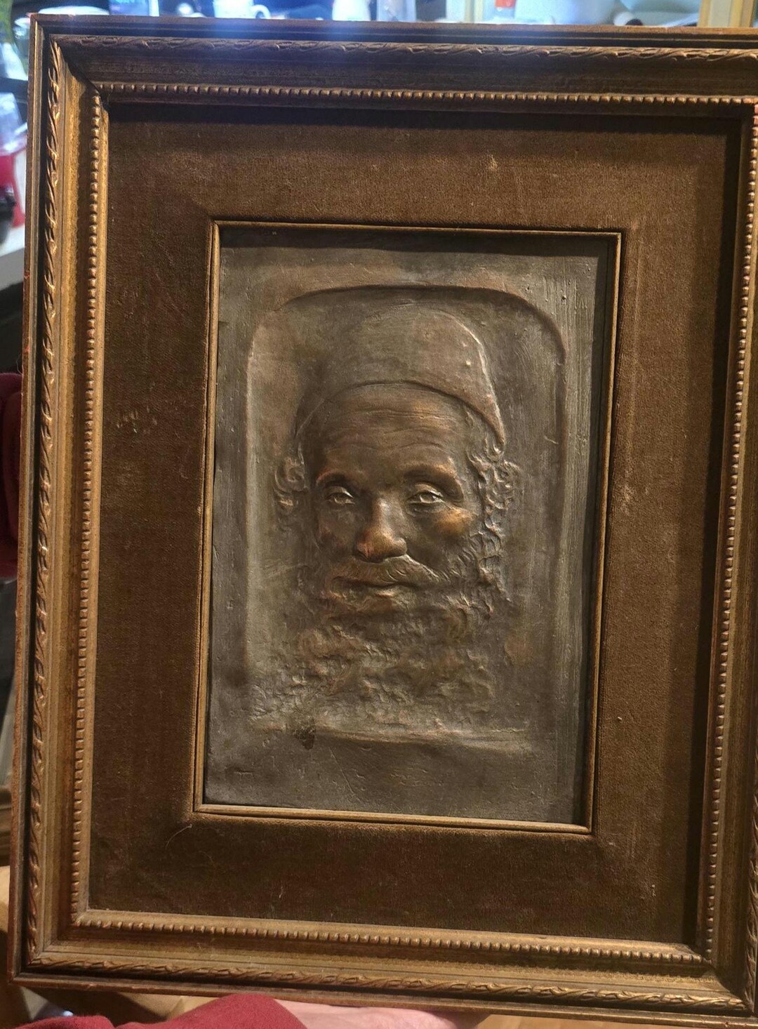 Mordechai Avniel Bezalel Copper Relief Yemenite Rabbi Jewish Judaica ...
