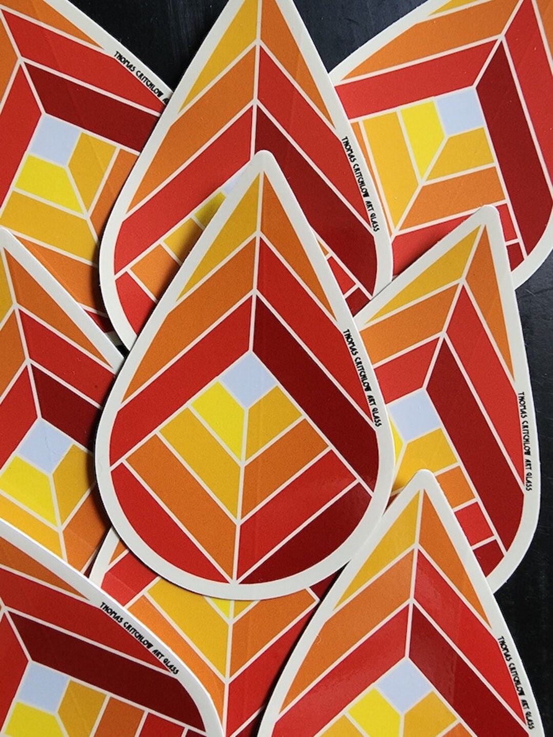 Red Orange Tear Drop Vinyl Decal, Cups, and Other Surfaces, Based on ...