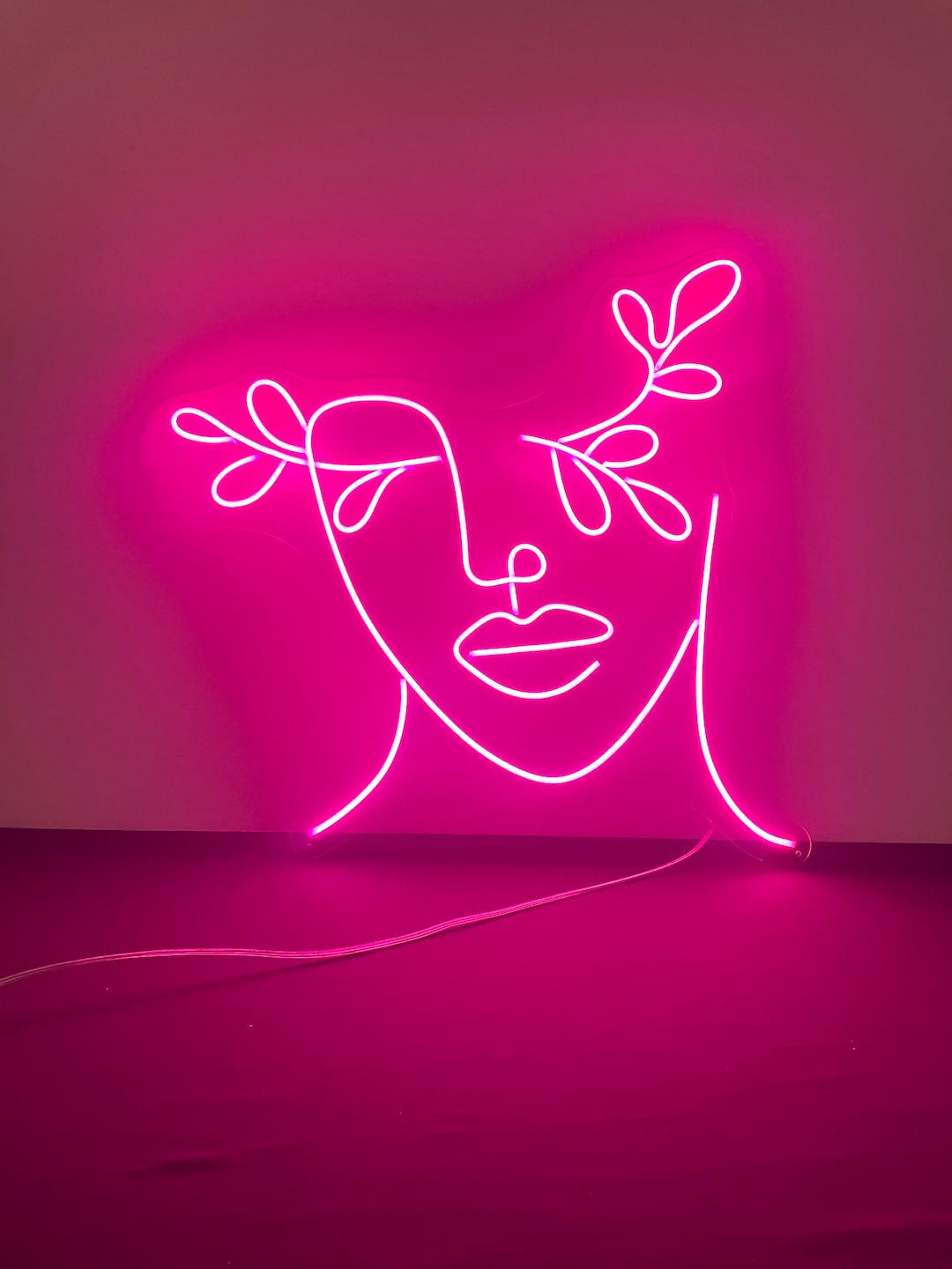 Woman Face Neon Sign Bedroom Neon Sign-girl Neon Sign Girlfriend Gift ...