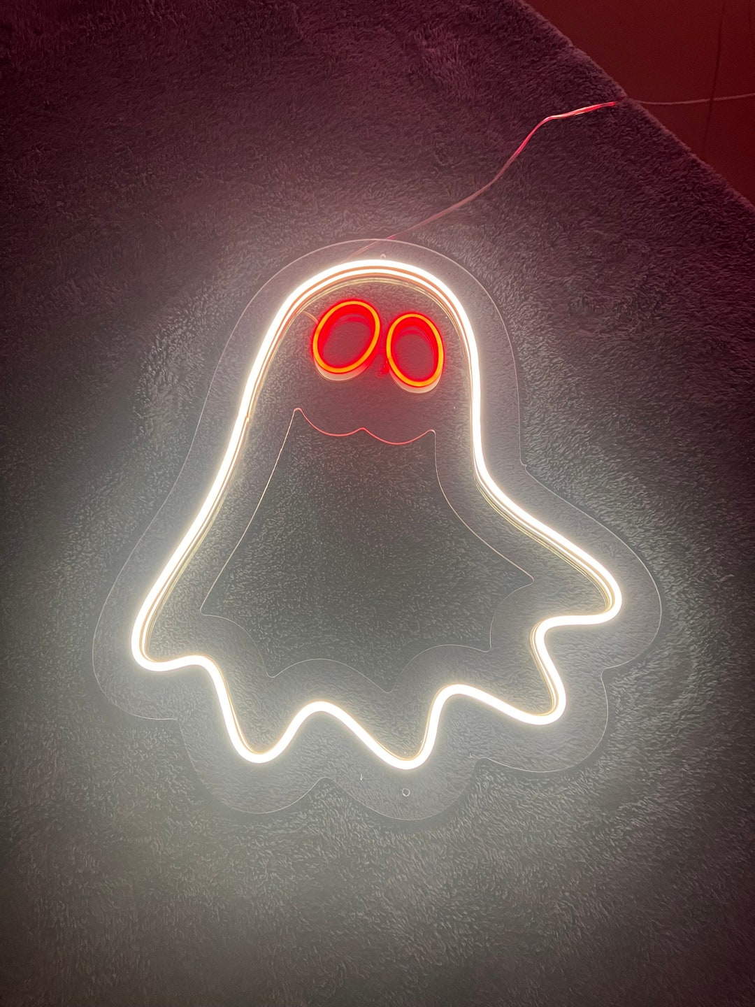 Ghost Neon Sign, Ghost Neon Light Sign, Ghost Led Neon Sign, Neon Sign ...