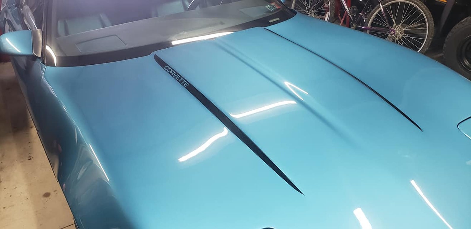 Corvette C4 Hood Stripes 1984-1996 With Corvette Text - Etsy