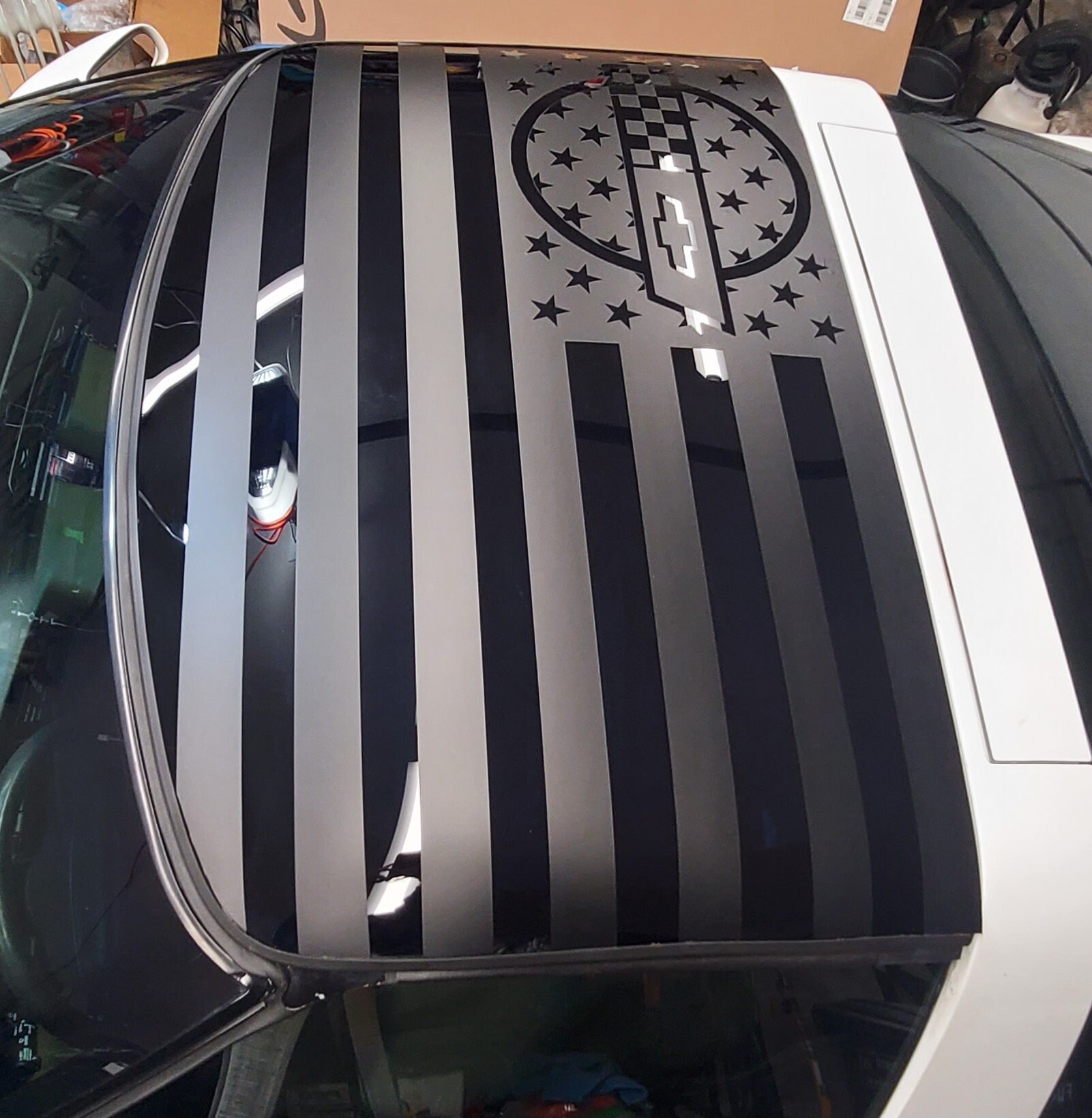 Corvette C4 Targa Top American Flag Vinyl Decal 84-96 With Logo - Etsy