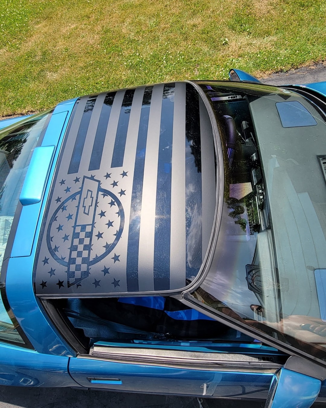 Corvette C4 Targa Top American Flag Vinyl Decal 84-96 With Logo - Etsy