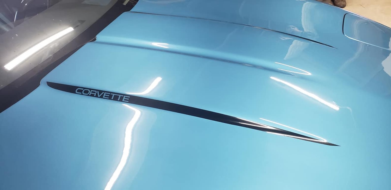 Corvette C4 Hood Stripes 1984-1996 With Corvette Text - Etsy