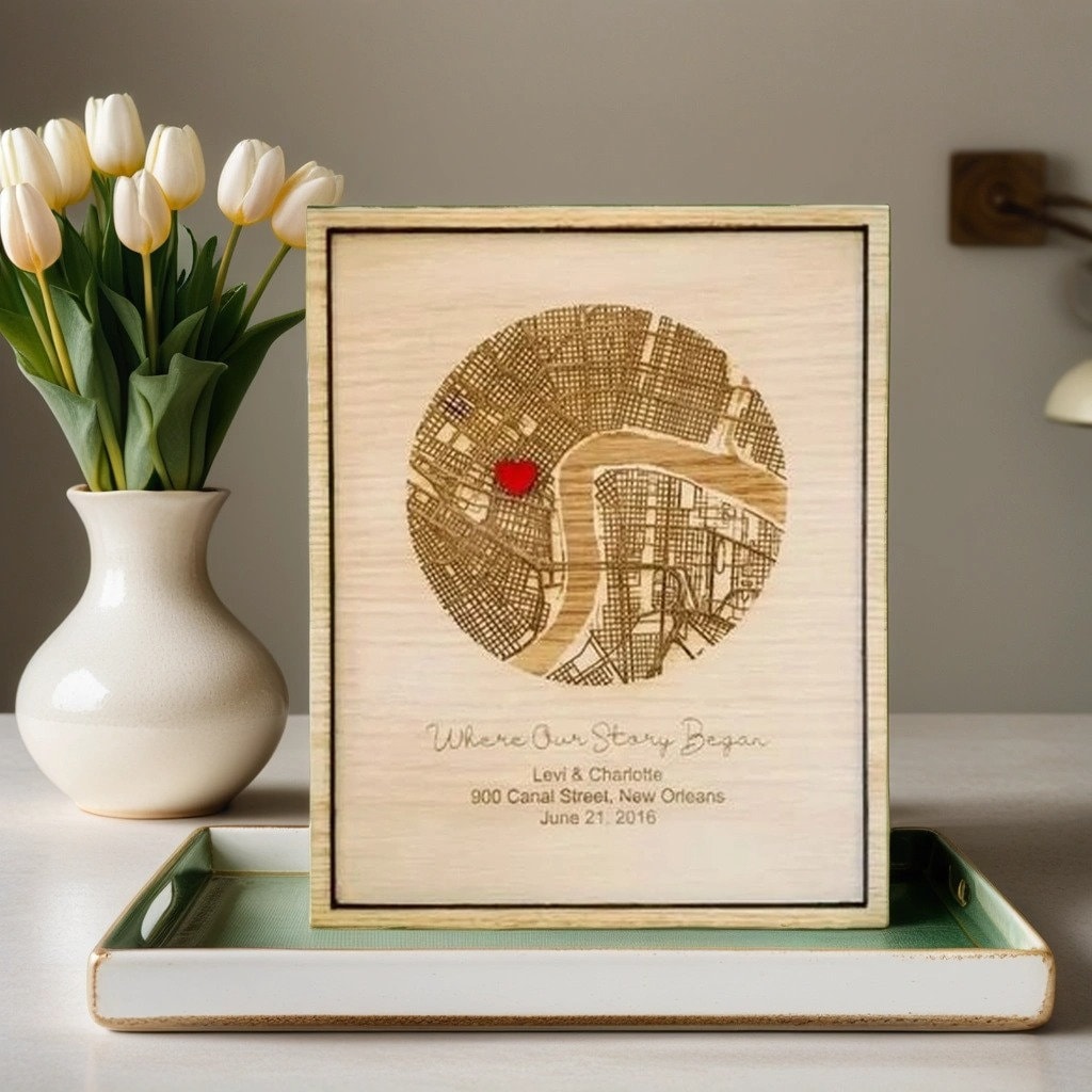 Custom Memory Map, Wood Memory Map, Personalized Map, First Home ...