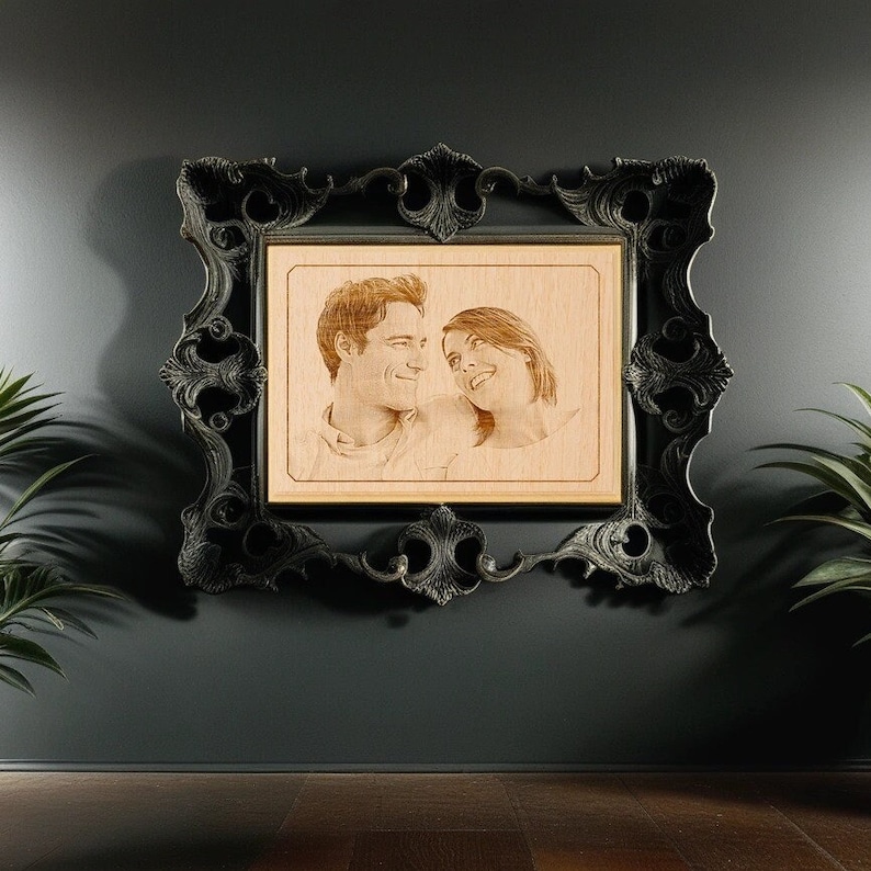 Buy 1, Get 1 FREE, Total 2 Pieces. Custom Photo on Wood, Engraved Photo ...
