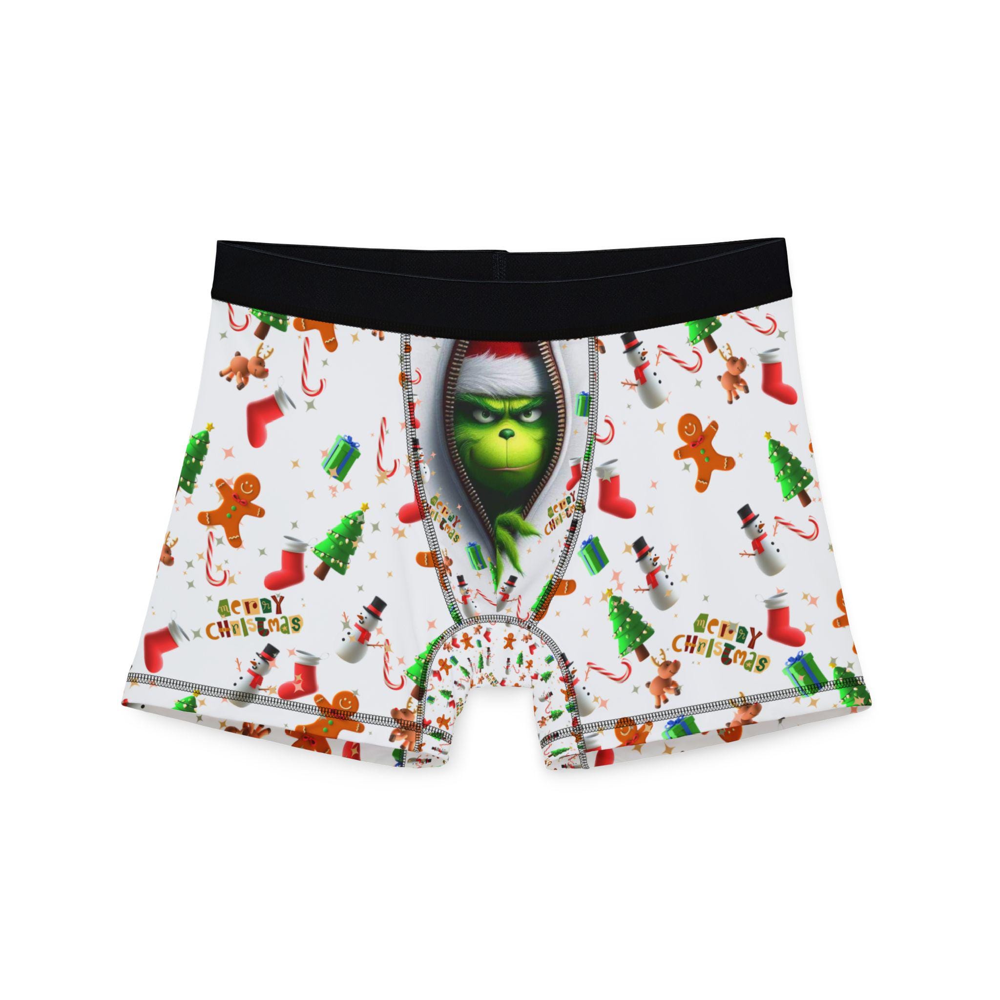 Men's Boxers, Funny Grinch Design Chiristmas Gift, Christmas Boxers ...