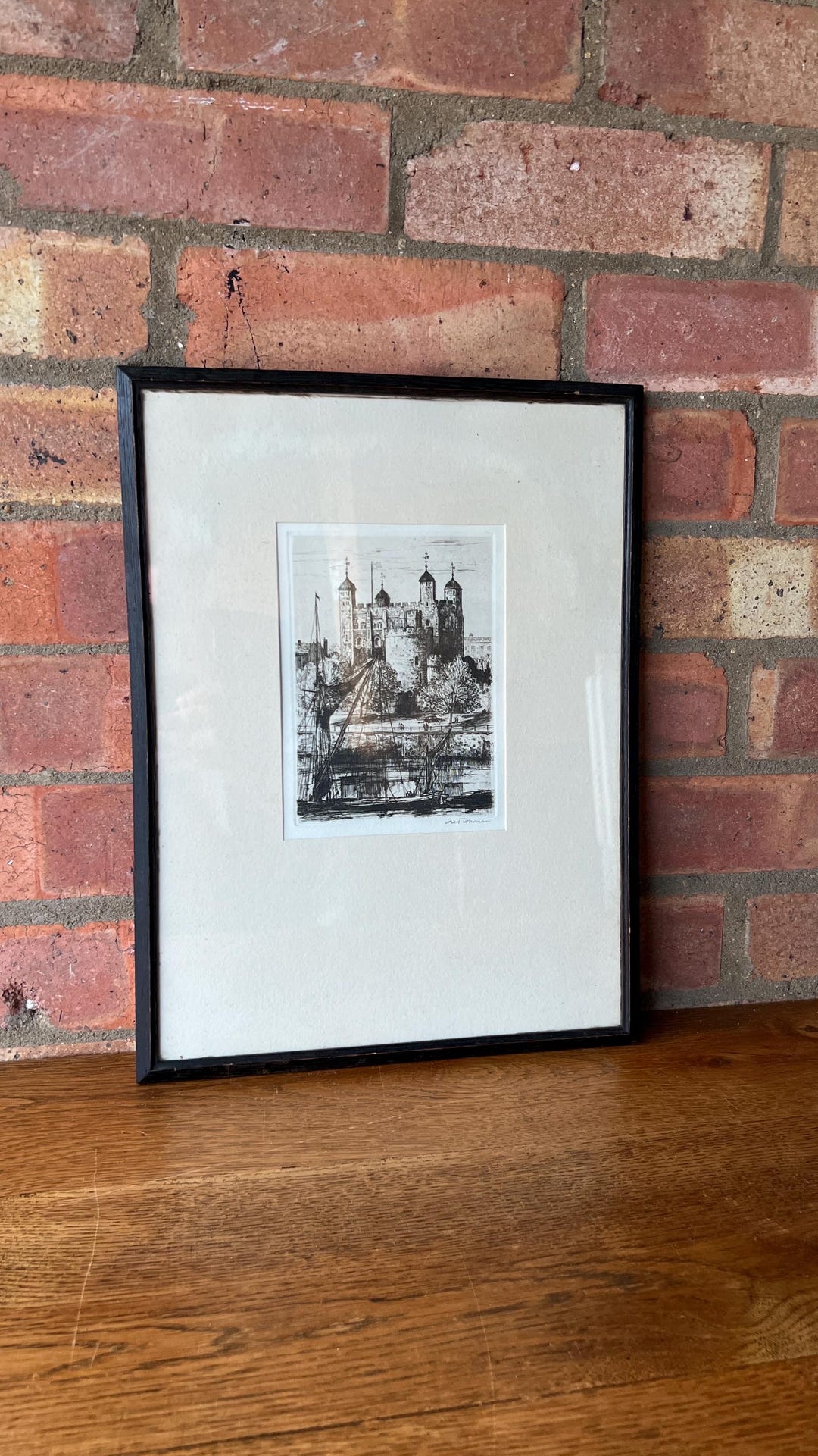 Circa 1940’s the Tower of London Etching Picture by Fred Newman - Etsy