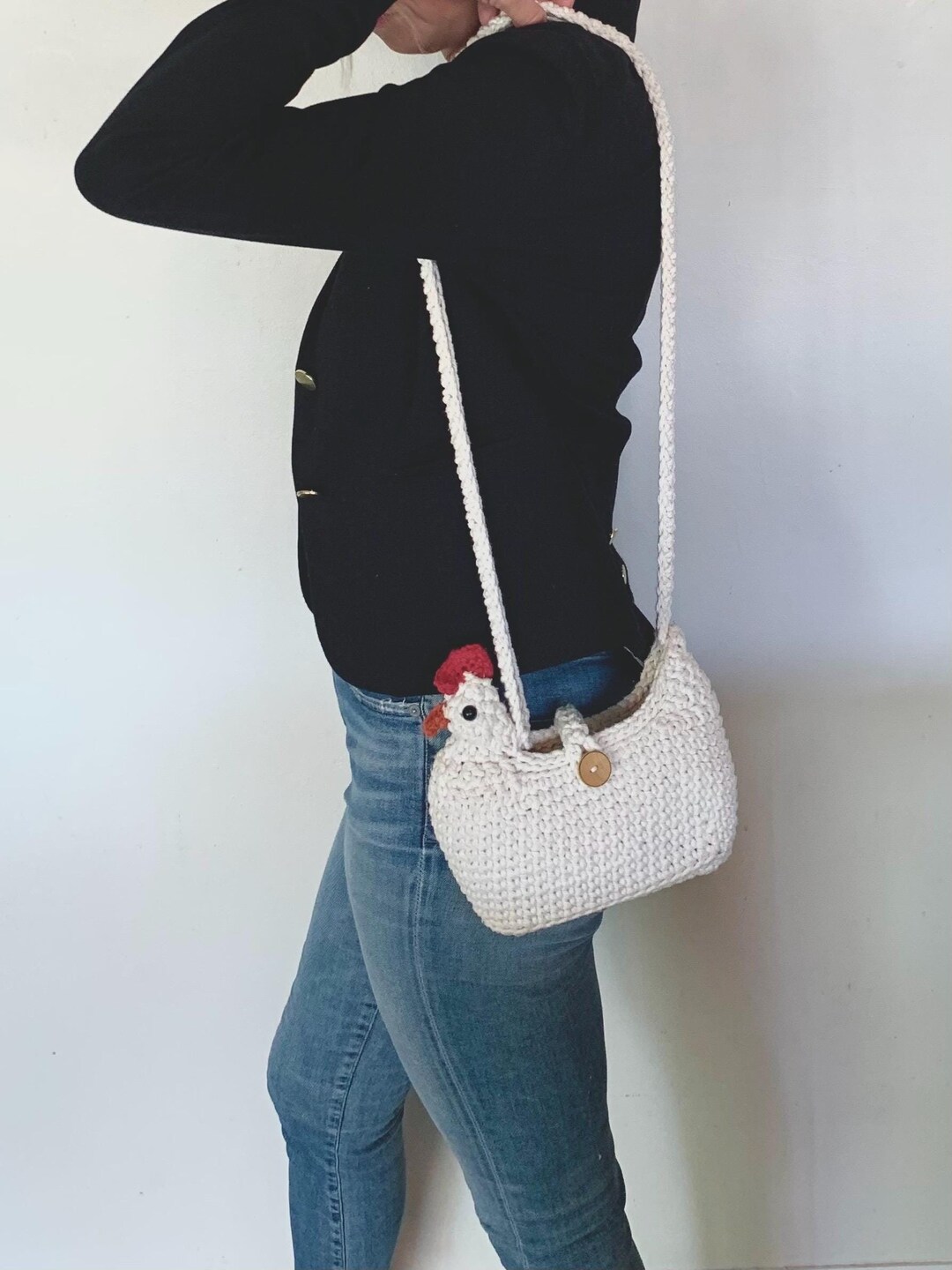 Crochet Chicken Purse Pattern: Egg Basket, Crossbody Bag (PDF Pattern ...