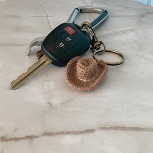 Crochet Pattern Cowboy Hat Keychain Crochet Pattern for Mini Cowboy Hat ...