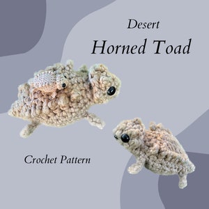 Crochet Pattern Horned Toad Lizard Crochet Pattern No Sew Easy Crochet ...