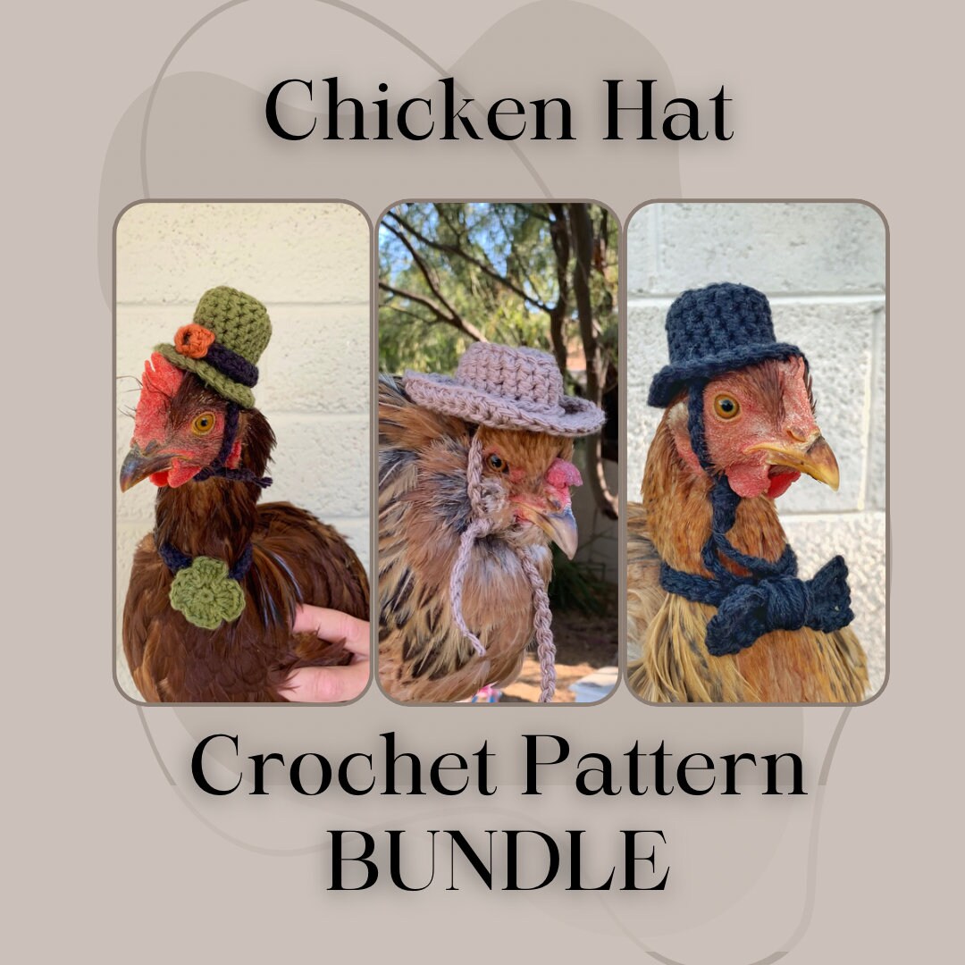 Crochet Pattern Chicken Cowboy Hat Chicken Hat Chicken Lover Gift Easy ...