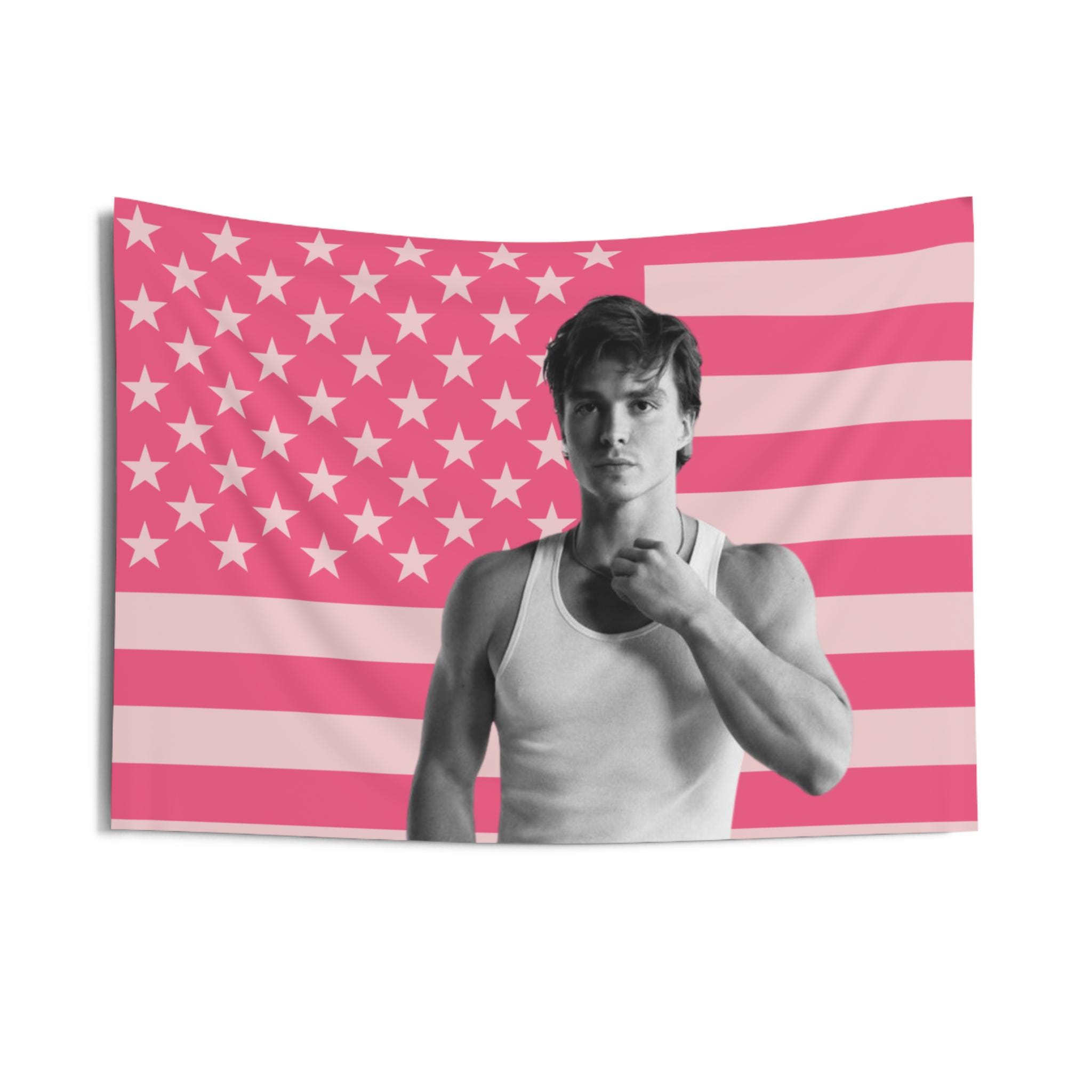 Nicholas Chavez Pink American Flag Tapestry, Room Decor, Nicholas ...