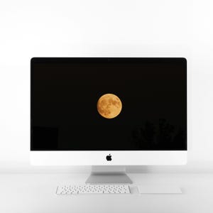 Horizontal Moon Wallpaper for Desktop - Etsy