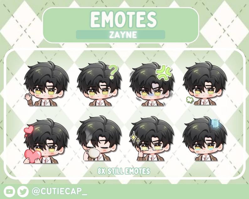 Love and Deepspace Emotes | Zayne | Twitch Emotes | Discord Emotes ...
