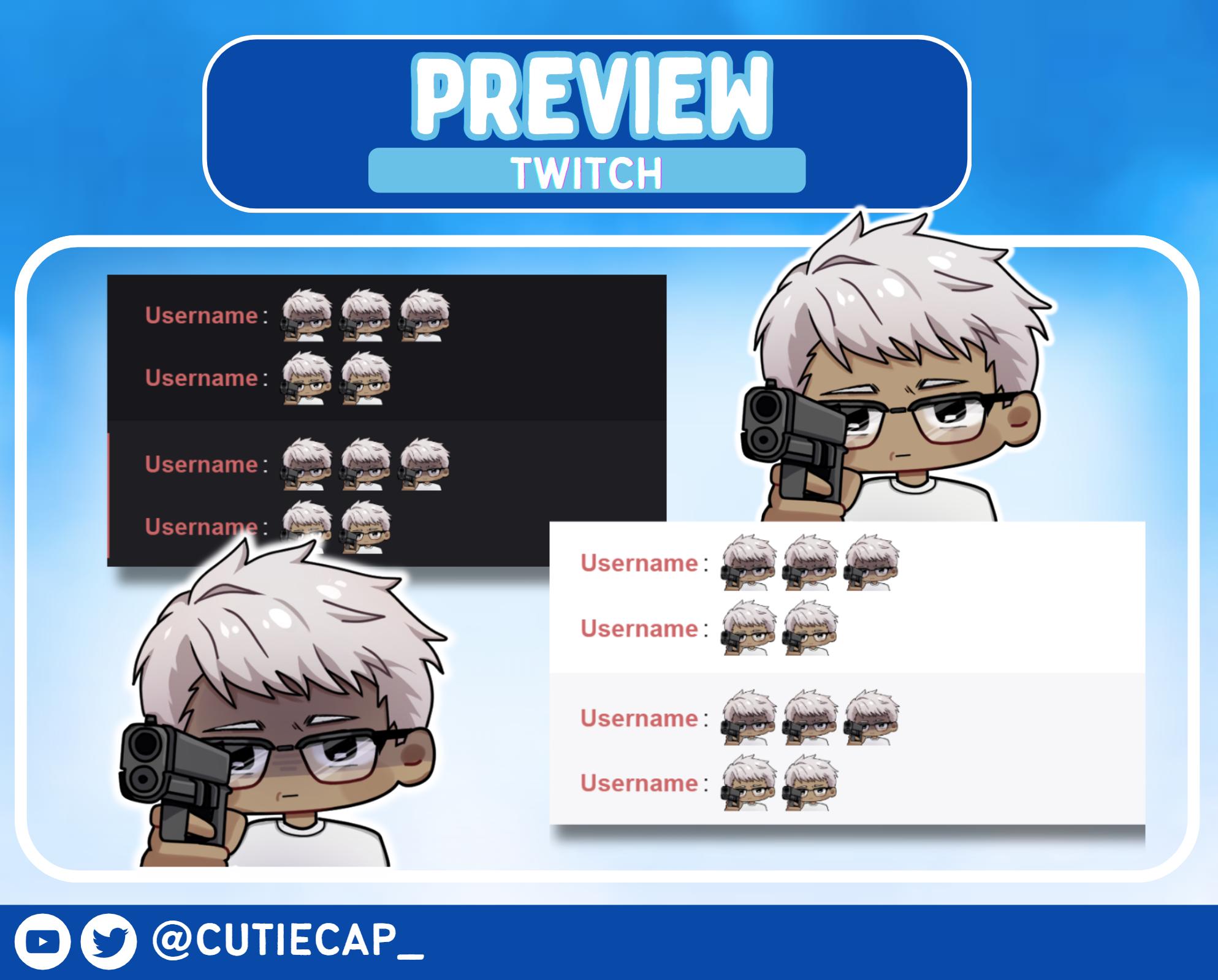 Turkish Hitman Meme Yusuf Dikec Emote Twitch Discord Emoji Cute Chibi ...