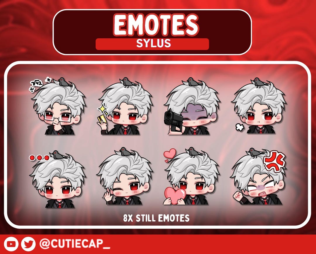 Love and Deepspace Emotes | Sylus | Twitch Emotes | Discord Emotes ...