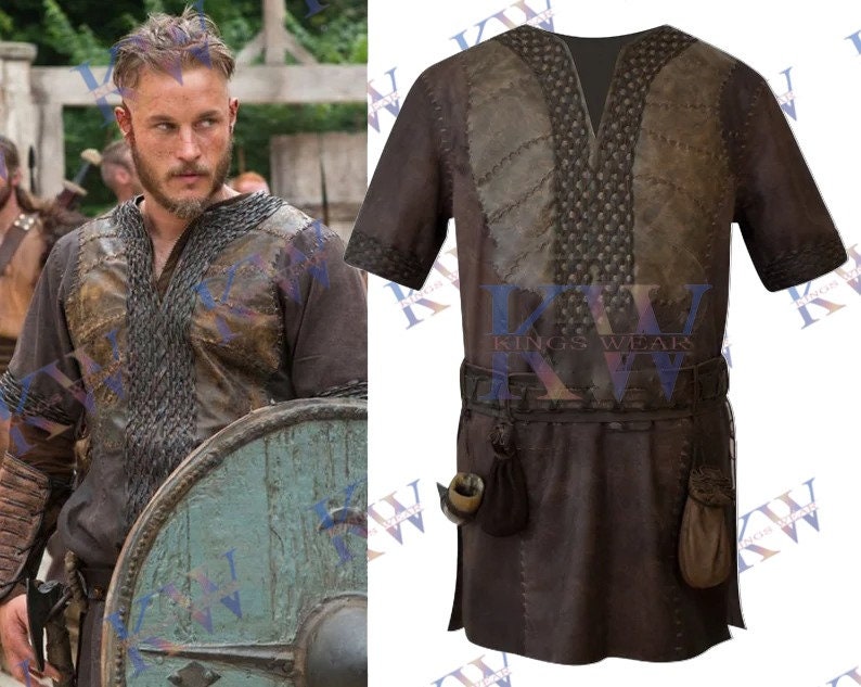 Ragnar Lothbrok Leather Jacket Vikings Star Travis Fimmel Cosplay in ...