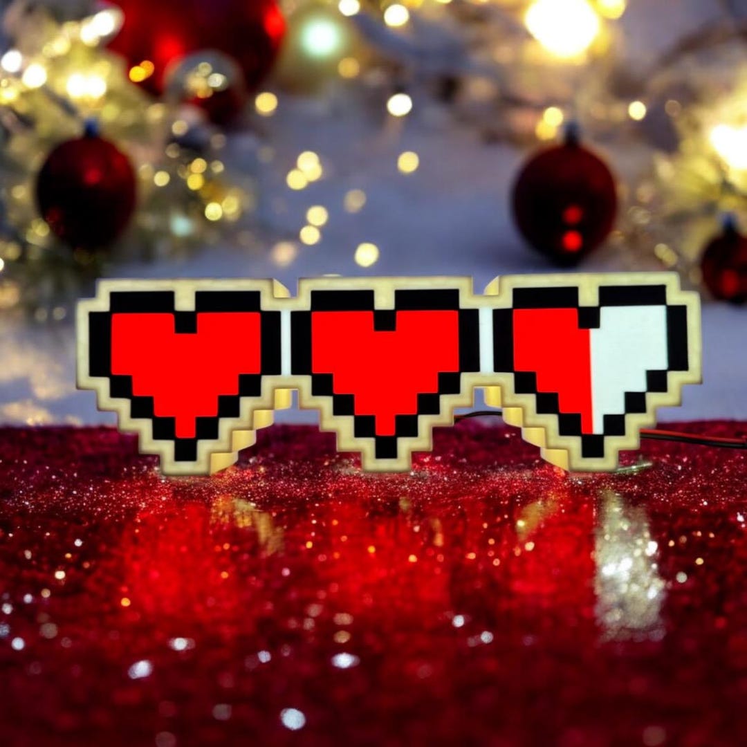 Legend of Zelda Heart Meter Lightbox Display 25x17cm - Etsy