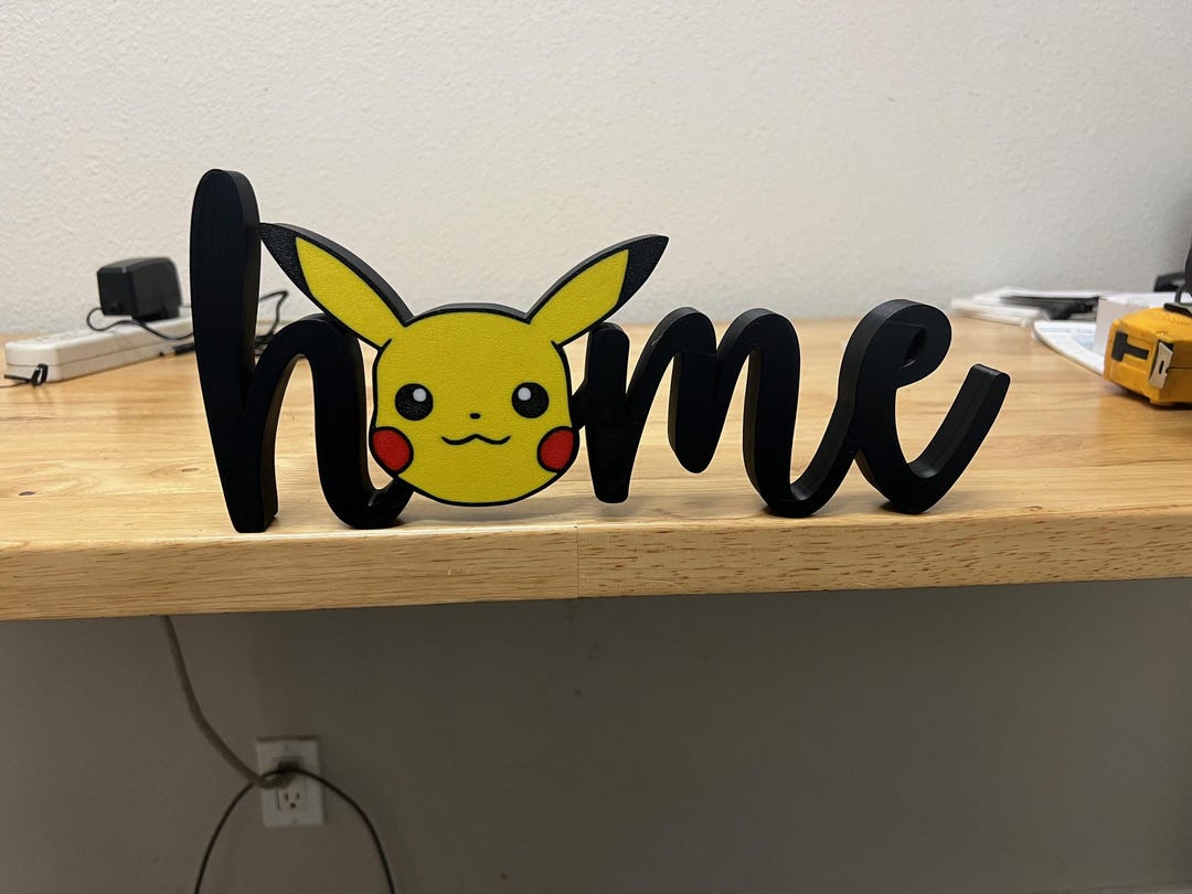 3d Printed Pickachu Sign - Etsy