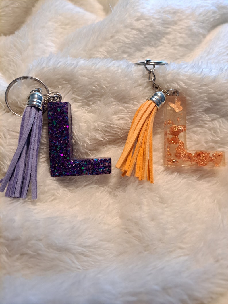 Alphabet Letter Keychain - Etsy