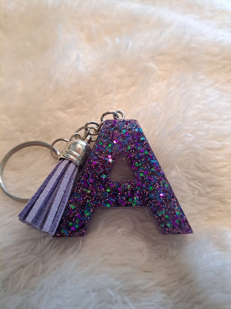 Alphabet Letter Keychain - Etsy