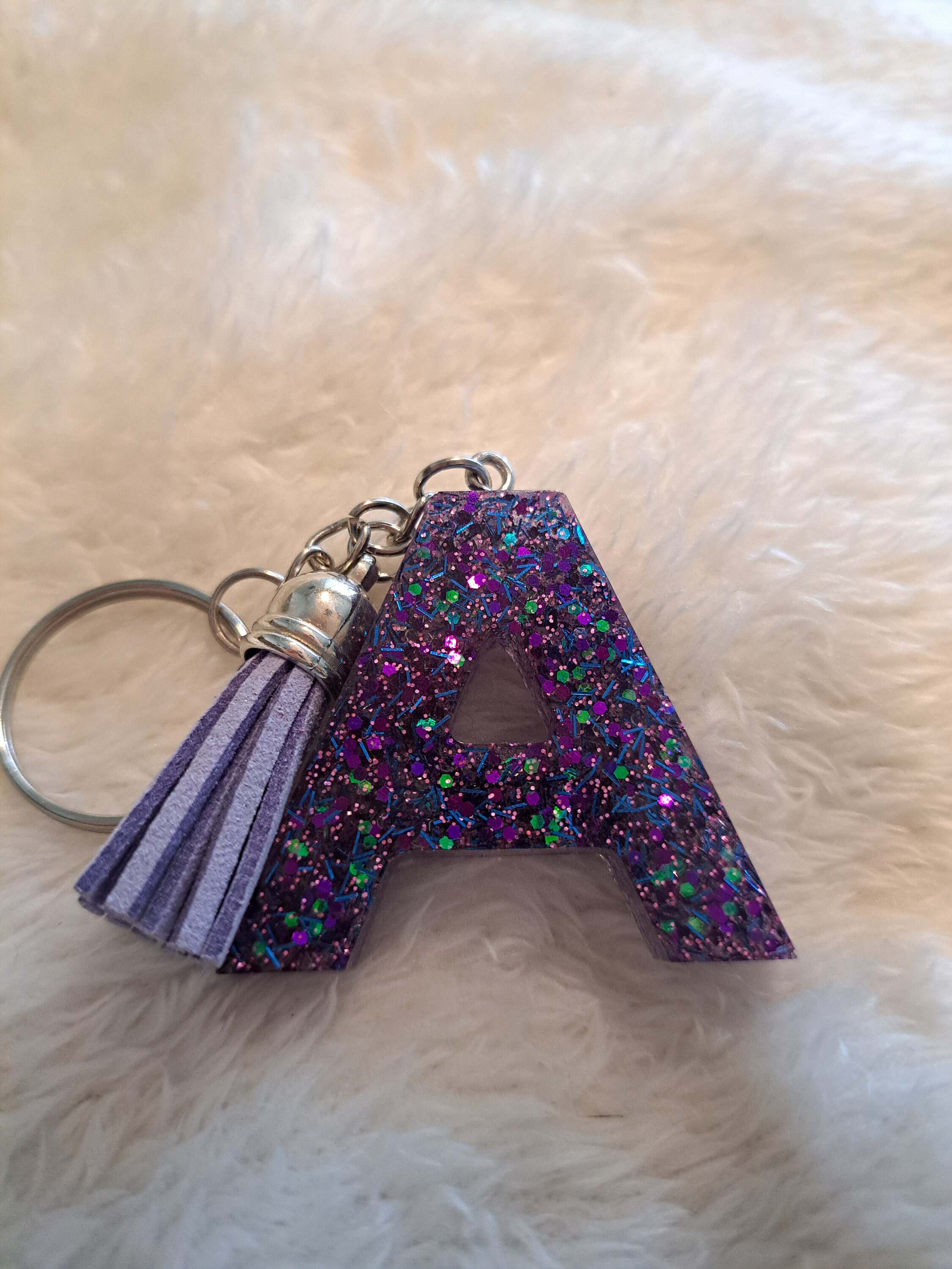 Alphabet Letter Keychain - Etsy