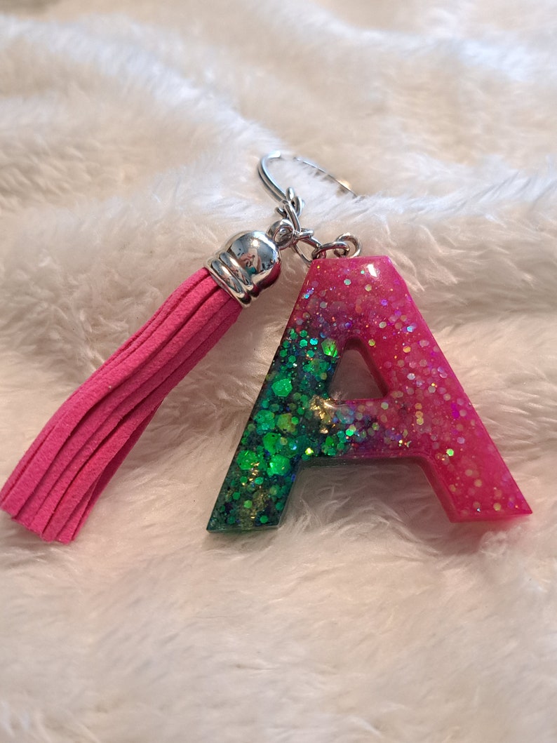Alphabet Letter Keychain - Etsy