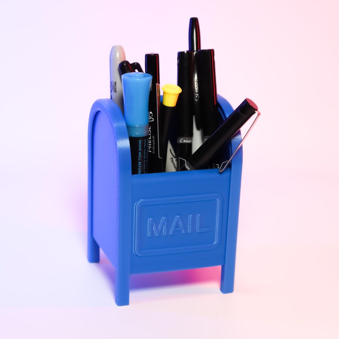3d-printed Mailbox Pen Holder – Unique Desk Organizer – Novelty Office ...