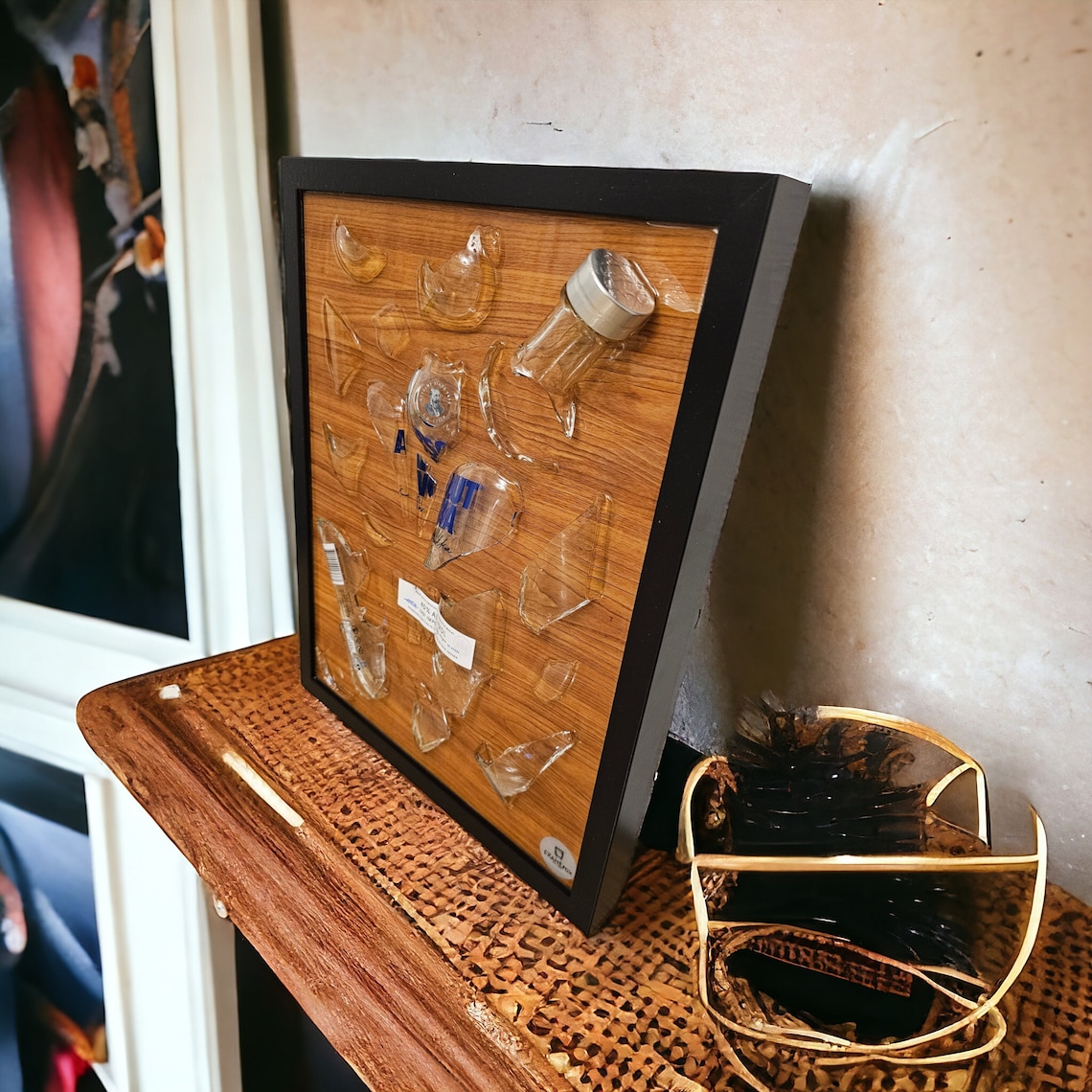 Vodka Bottle Picture Frame Decor, Bar Cart Wall Decor, Epoxy Resin Art ...