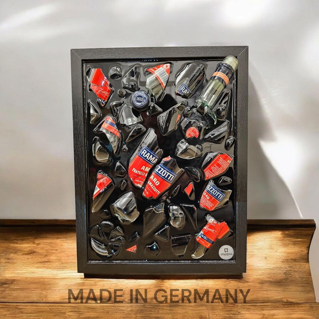 Ramazzotti Bottle Wall Art, Bottle Wall Art, Liqueur Bottle Glass ...