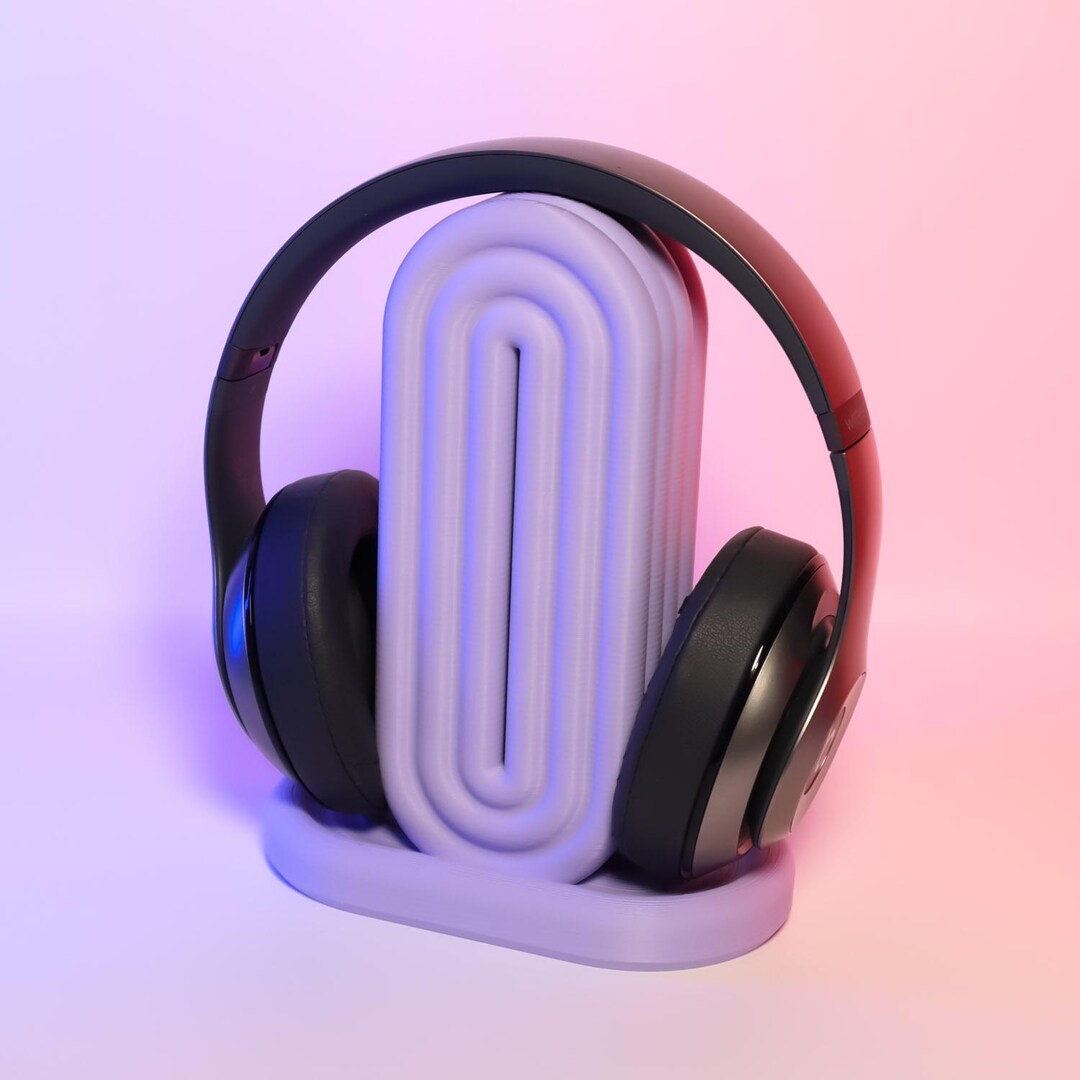 3D Printed Headphone Stand - Modern Gaming Desk Organizer - Stylish ...