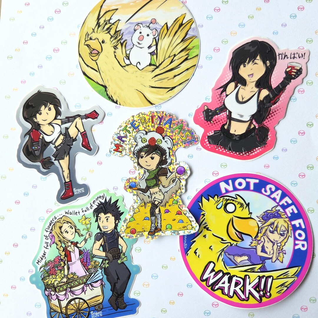 Final Fantasy 7 Stickers by Pengwenrocks, (6 Designs) - Etsy