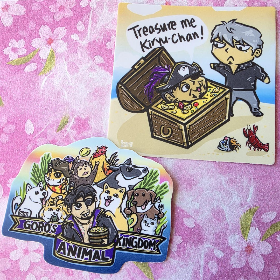 Goro Pirates Stickers | Treasure Me Kiryu! | Goro's Animal Kingdom - Etsy