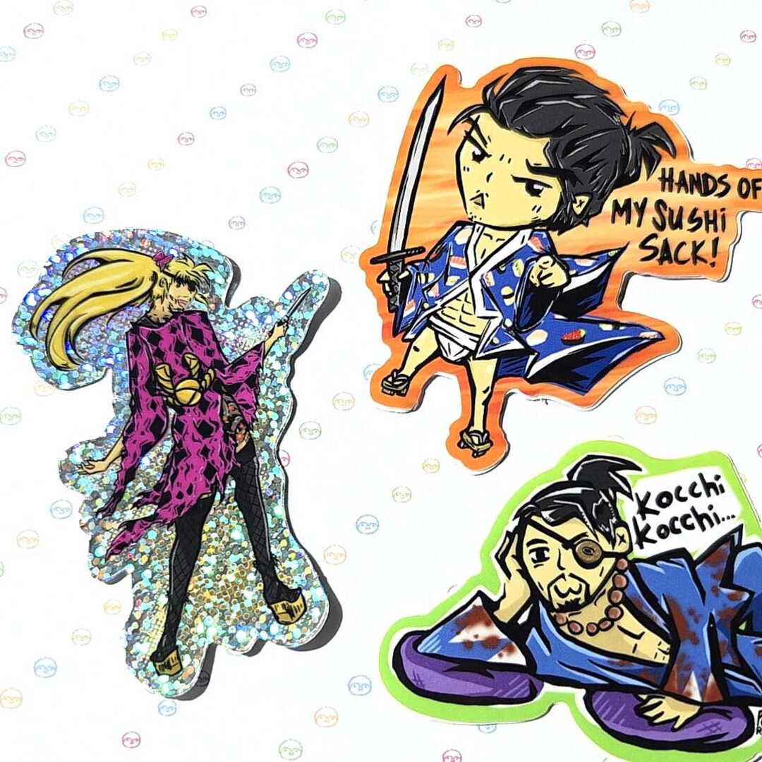 Yakuza Ishin-style Majima/soji, Kiryu/ryoma, Goromi Glitter |3 ...