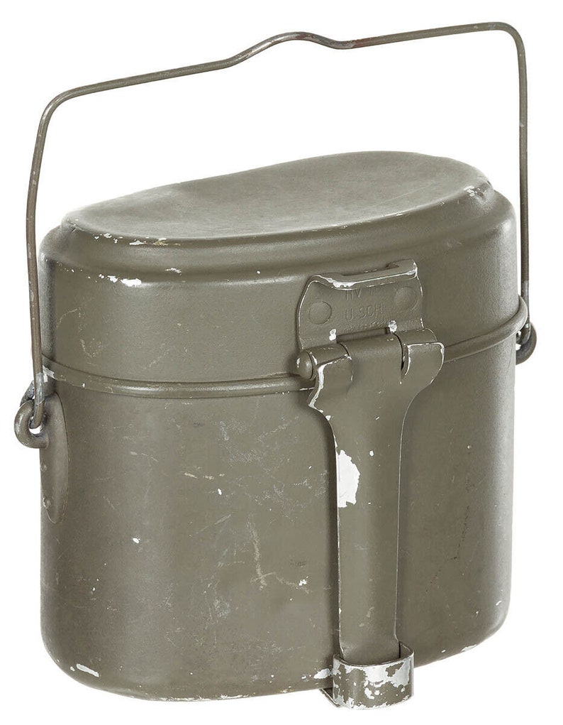 Original Austrian Army Military Mess Ki, Aluminium OD Green 3 Parts ...