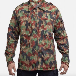 Original Swiss Army Jacket M83 Combat Genuine Alpenflage Camo Military ...