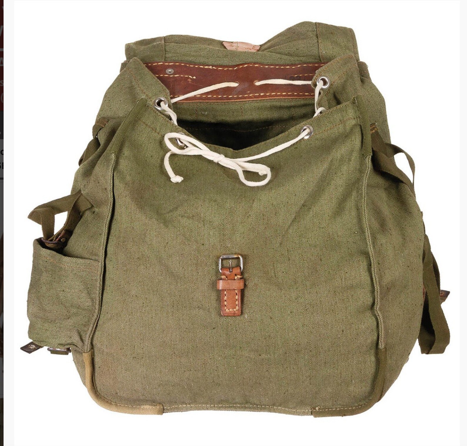Original Romanian Army Bread Bag Military Vintage Olive Canvas ...