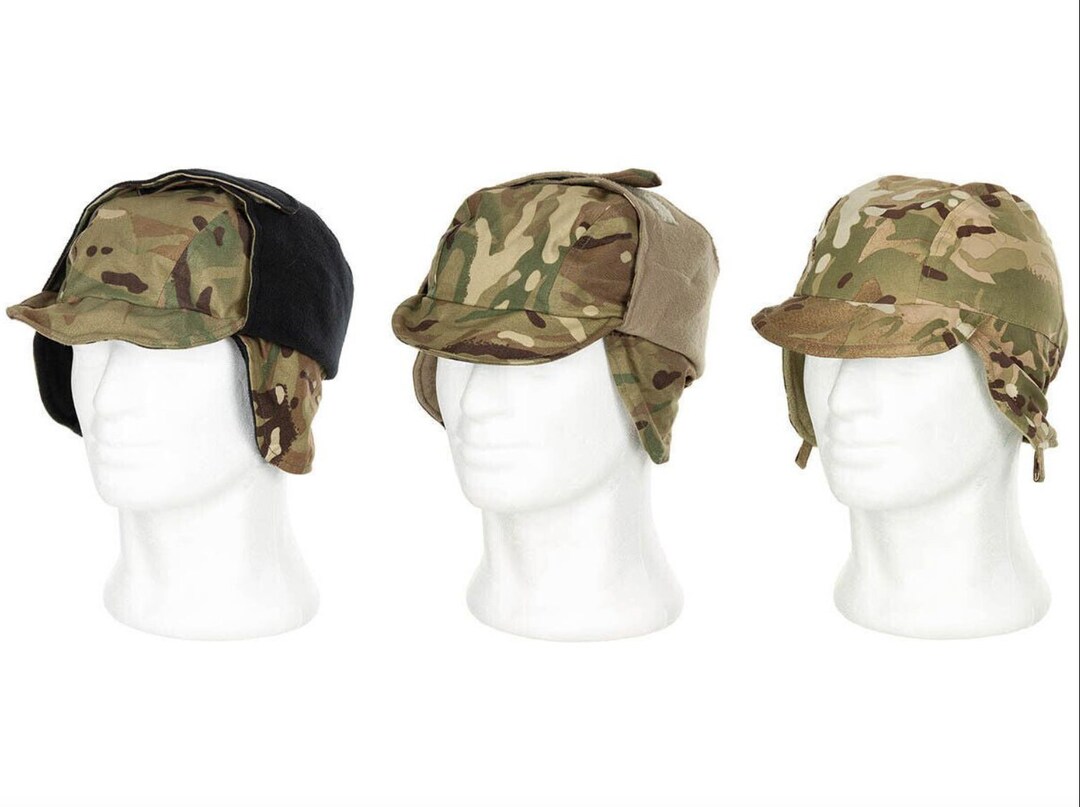 Original British Army GB Winter Cap Cold Weather MTP Camo Used One Size ...